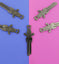 Dagger Key - KW1 Silver/Brass – CustomKeys.com