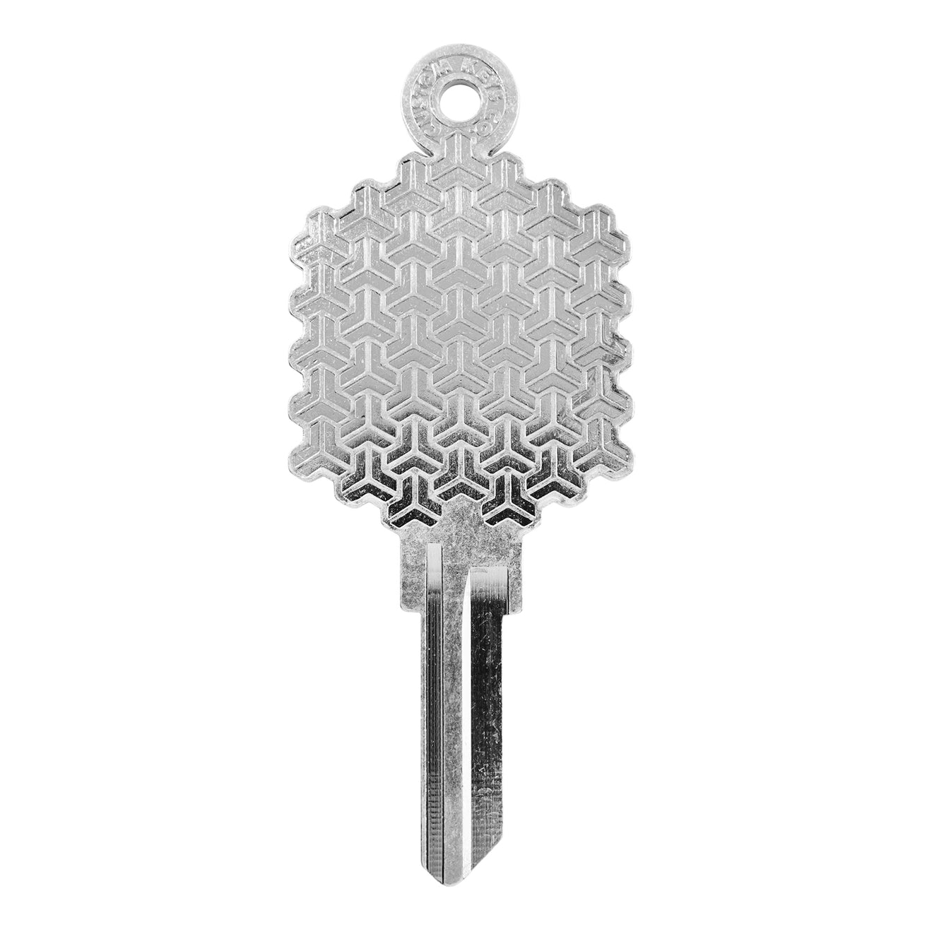 Isometric Silver KW1 Key Blank – CustomKeys.com