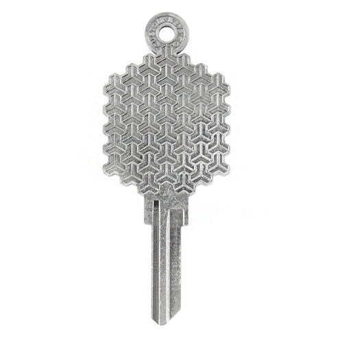 Isometric Silver KW1 Key Blank – CustomKeys.com